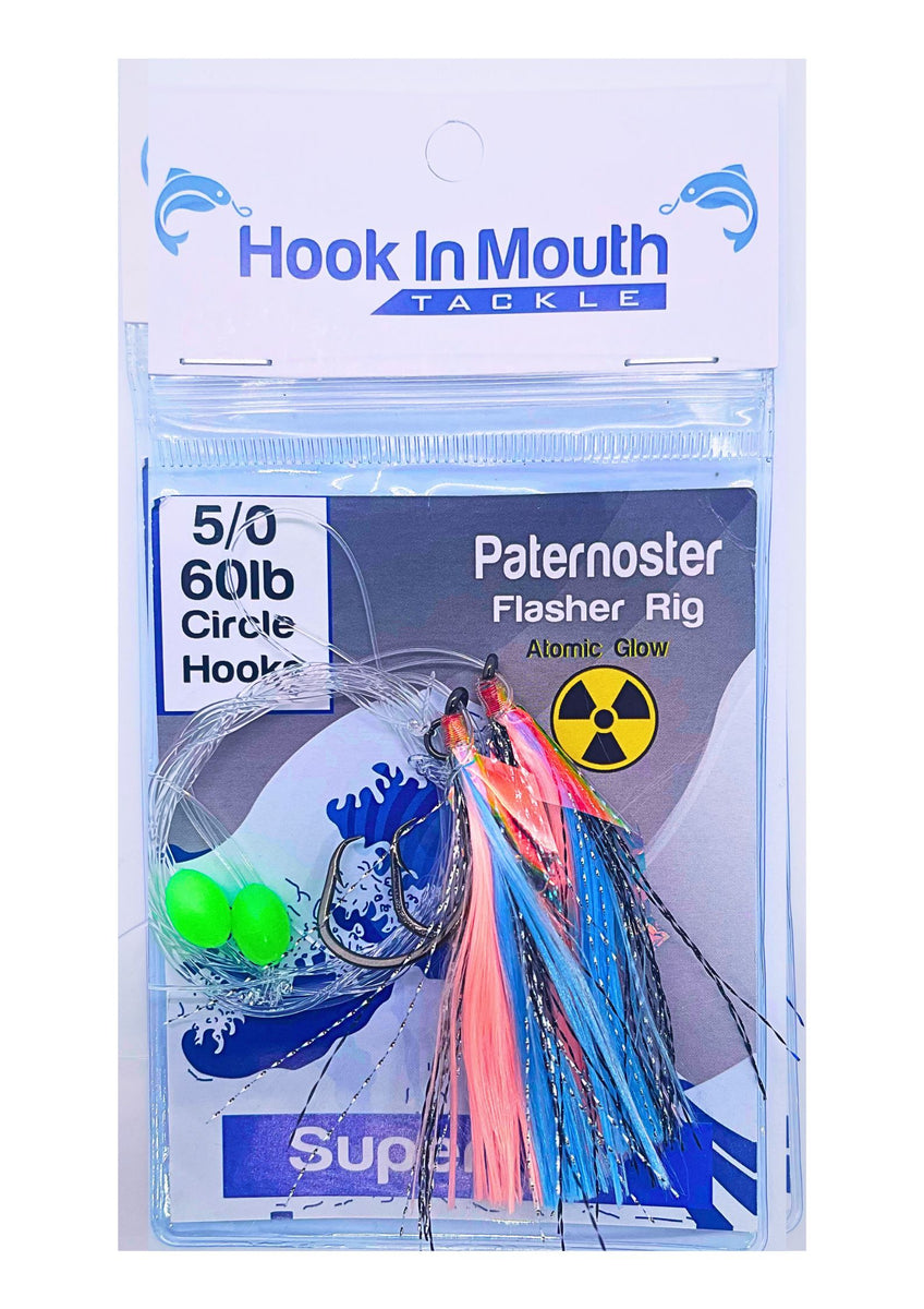 Pink / Blue- Super UV Snapper Rig - Circle Hooks Paternoster – Hook in ...
